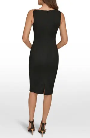 Donna Karan New York Asymmetric Hardware Sheath Dress