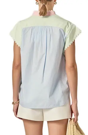 English Factory Colorblock Button-up Shirt