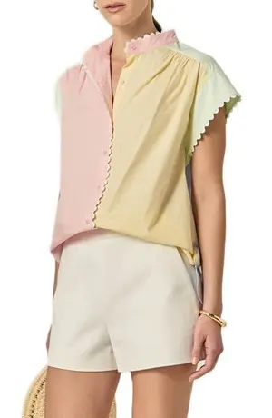English Factory Colorblock Button-up Shirt