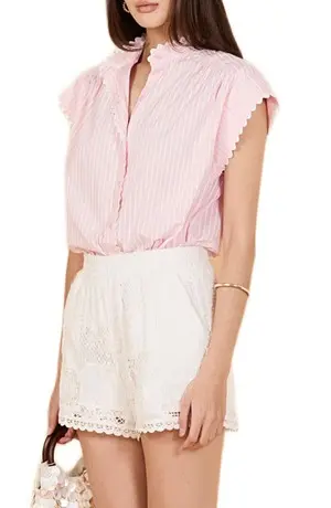 English Factory Stripe Rickrack Top