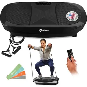 LIFEPRO Rumblex Max 4d Vibration Plate Exercise Machine - Black