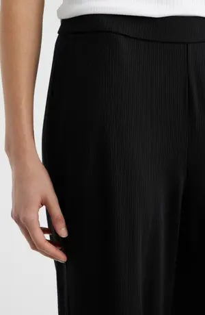 Eileen Fisher Ribbed Wide-leg Pants