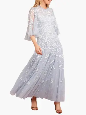 Round Neck Ankle Length Gowns