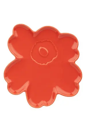 Marimekko Unikko Flower Shape Plate - Orange