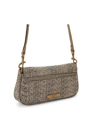 Kurt Geiger Quilted Leather Shoulder Bag - Beige Comb