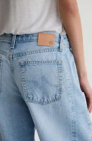 Ag Hattie Raw Hem High Waist Crop Barrel Jeans - Gesture