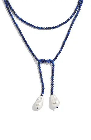 Baublebar Faux Pearl And Faux Stone Necklace - Blue