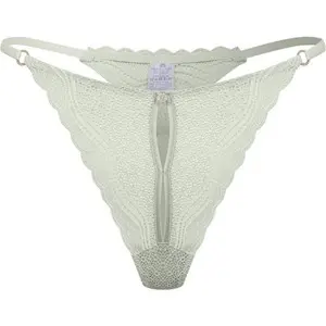 HOUSE OF SILK Neima Lace Low-cut Thong - Mint