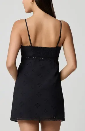 FLORENCE BY MILLS Square Neck Eyelet Minidress