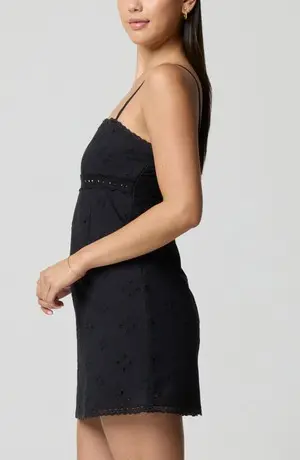 FLORENCE BY MILLS Square Neck Eyelet Minidress