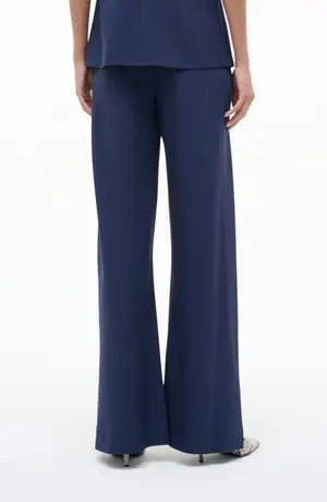 Staud Stroll Wide Leg Pants - Navy