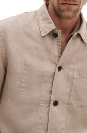 Rag & Bone Evan Linen Chore Jacket - Wolf Grey