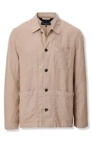 Rag & Bone Evan Linen Chore Jacket - Wolf Grey