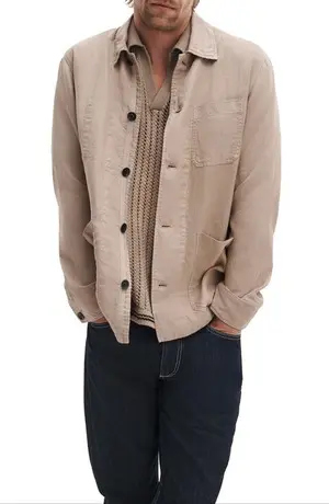 Rag & Bone Evan Linen Chore Jacket - Wolf Grey