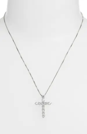 THE M JEWELERS The Bella Pavé Cross Pendant - Silver