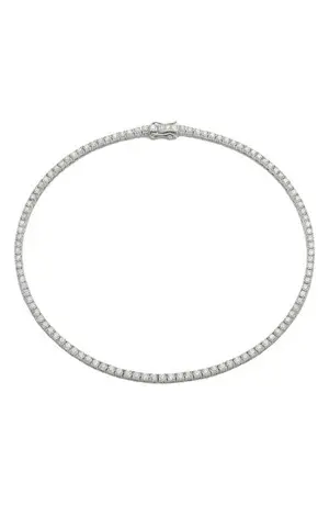 THE M JEWELERS The Thin Tennis Necklace - Silver