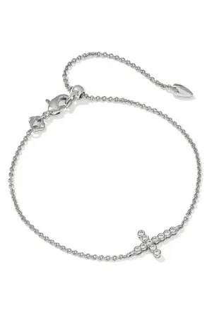 Kendra Scott Cross Crystal Tennis Bracelet - Silver
