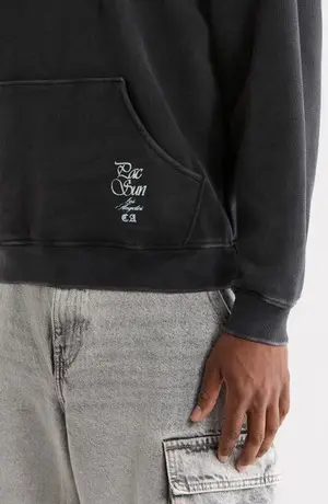 PACSUN Cotton-blend Hoodie With Pocket Embroidery