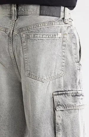 PACSUN Extreme Baggy Denim Cargo Shorts
