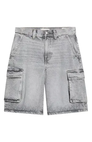 PACSUN Extreme Baggy Denim Cargo Shorts