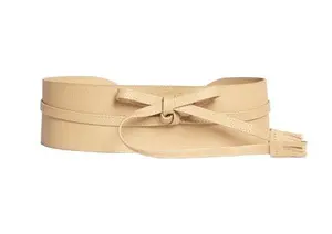 VAINCOURT PARIS L'ingénieuse Wrap Leather Belt - Sand