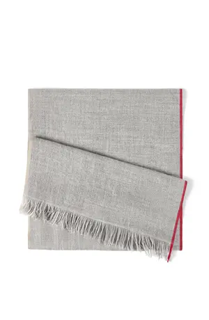 Brunello Cucinelli Scarf With Selvedge - Grey