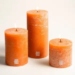 ZSA ZSA ZSU Deurne Pillar Candle 7 - Orange
