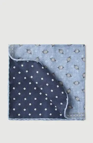 Brunello Cucinelli Pocket Square With Pattern - Blue