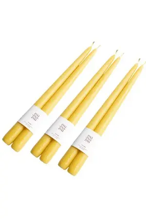 ZSA ZSA ZSU Deurne 6 Pcs Candlestick 12 - Yellow