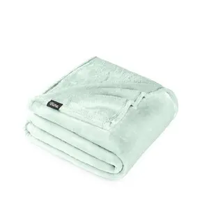 BARE HOME Microplush Fleece Throw Blanket - Spring Mint