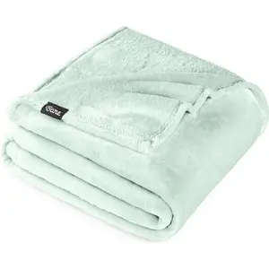 BARE HOME Microplush Fleece Blanket Spring Mint
