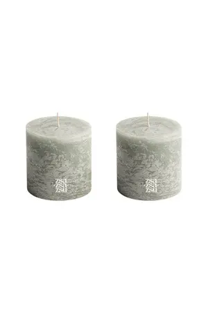 ZSA ZSA ZSU Deurne Pillar Candle 3.5 In Set Of 2 - Turquoise