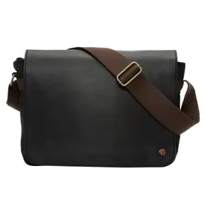 TOKEN Waxed Nylon Sheridan Messenger Bag - Black