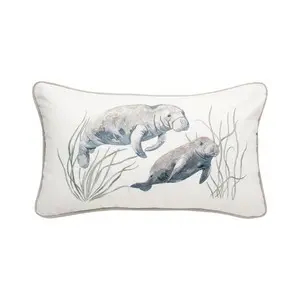 RIGHTSIDE DESIGNS Manatee Lumbar Pillow