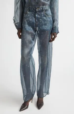 HAIKURE Bonnie Trompe L'oeil Organza Straight Leg Pants - Silk