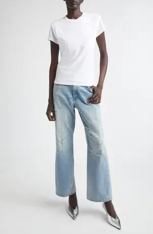 HAIKURE Winny Distressed Wide-leg Jeans