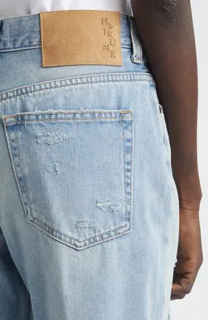 HAIKURE Winny Distressed Wide-leg Jeans