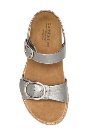 COMFORTIVA Slingback Platform Wedge Sandals - Warmstone