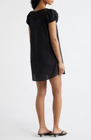 BELLA VENICE Margaret Lace Trim Minidress