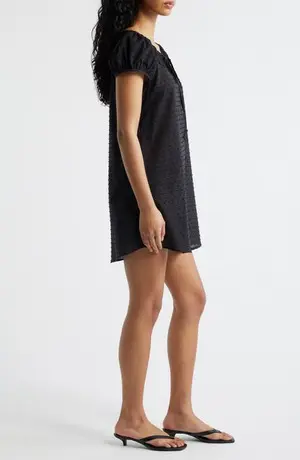 BELLA VENICE Margaret Lace Trim Minidress