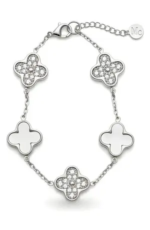 MACRAE & CO. Clover Station Bracelet - Silver