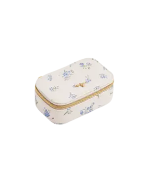 FABLE ENGLAND Floral Jewellery Box - Light Beige
