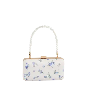 FABLE ENGLAND Forget Me Not Pearl Handle Clutch