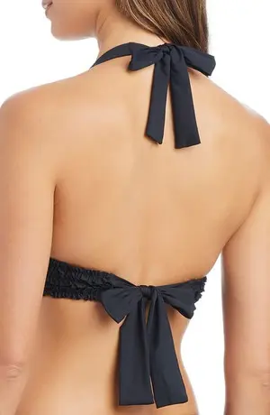 BLEU BY ROD BEATTIE Ruffle Halter Bikini Top