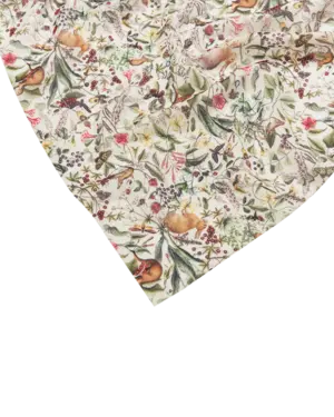 FABLE ENGLAND Garden Floral Lightweight Long Scarf - Light Beige