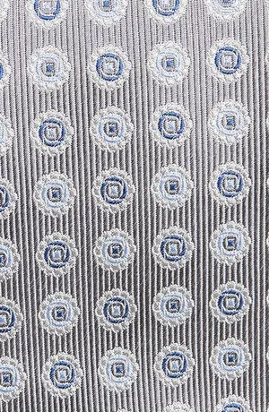 Nordstrom Medallion Jacquard Neck Tie - Silver