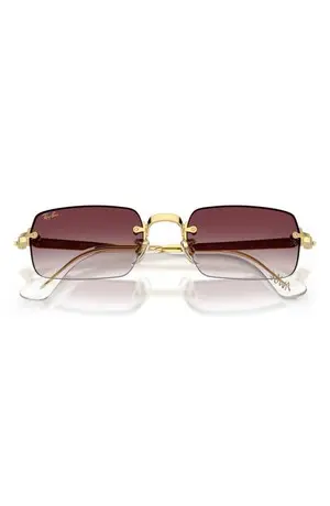 Ray-ban 54mm Rimless Oval Sunglasses - Arista/clear Dark Viole