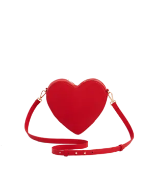 FABLE ENGLAND Penelope Heart Crossbody Purse - Red