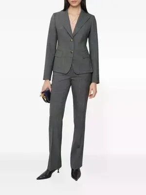 Burberry Check Wool Tailored Trousers