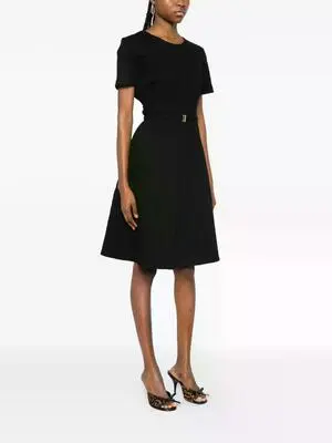 MARCCAIN Belted Textured Mini Dress - Black